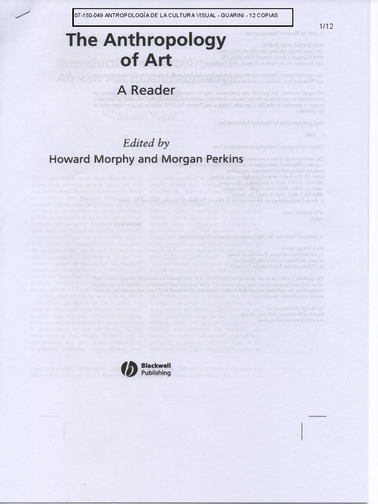 VOGEL Introduction To Art Artifact | PDF