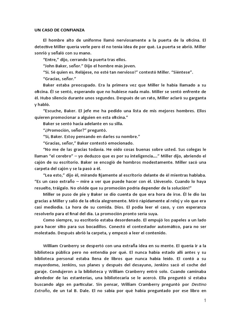 A Case of Trust - Translation | PDF