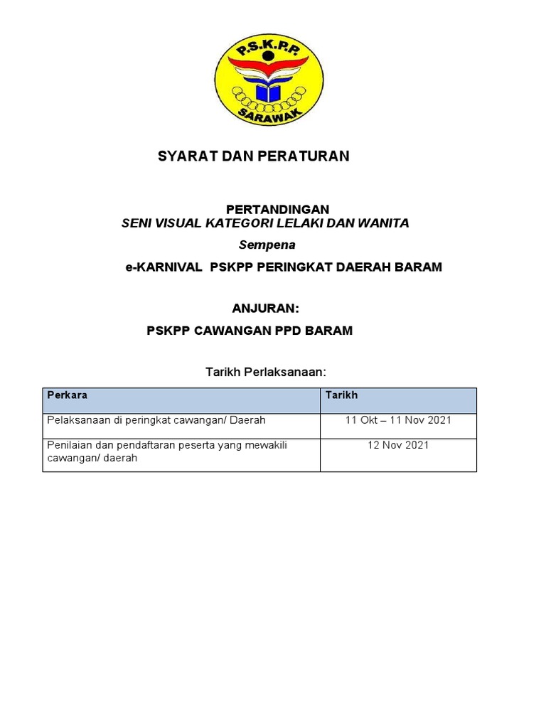 8.kertas Konsep Pertandingan Seni Visual e-PSKPP 2021 | PDF