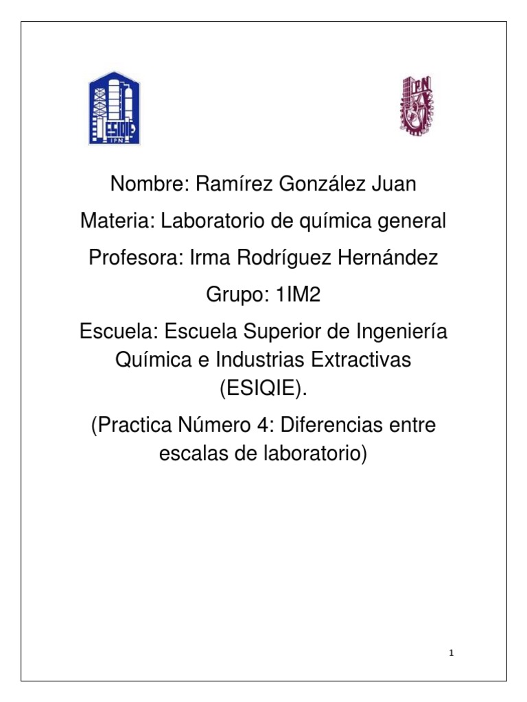 Practica Numero 4 Medicion de Escalas | PDF | Filtración | Residuos Practica Numero 4 Medicion de Escalas | PDF | Filtración | Residuos