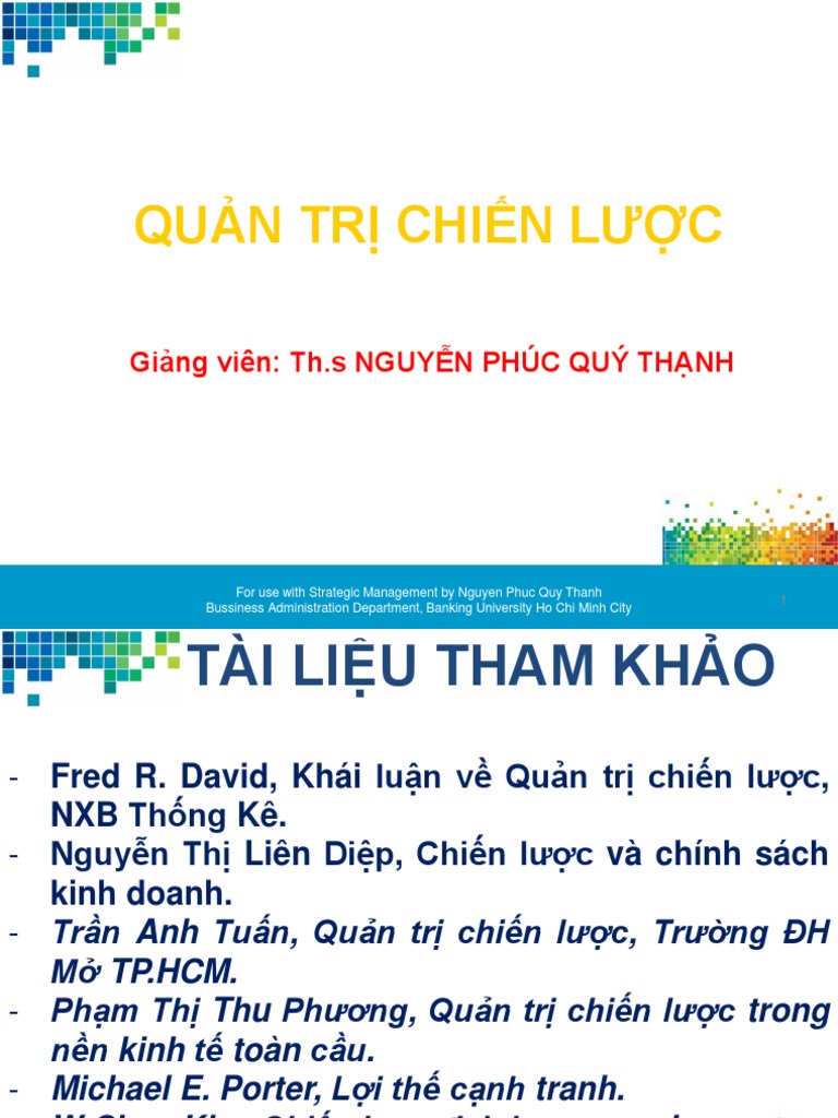 QTCL - Chuong 1 Tong Quan Ve Quan Tri Chien Luoc | PDF