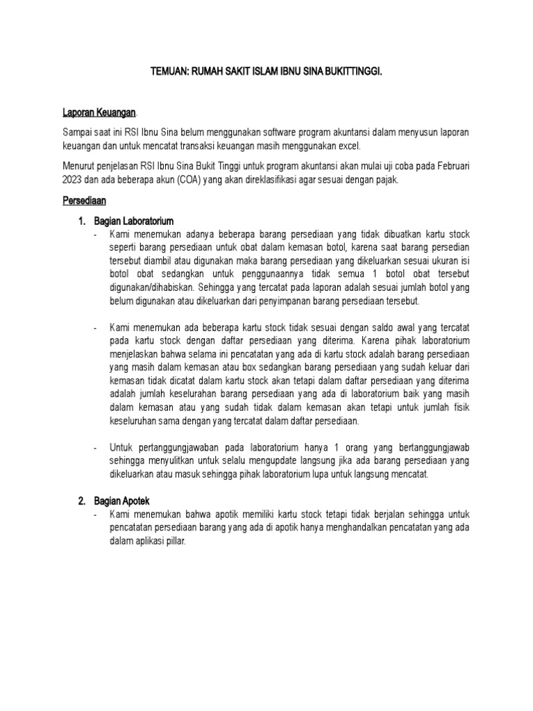 Temuan Updated 05012023 | PDF