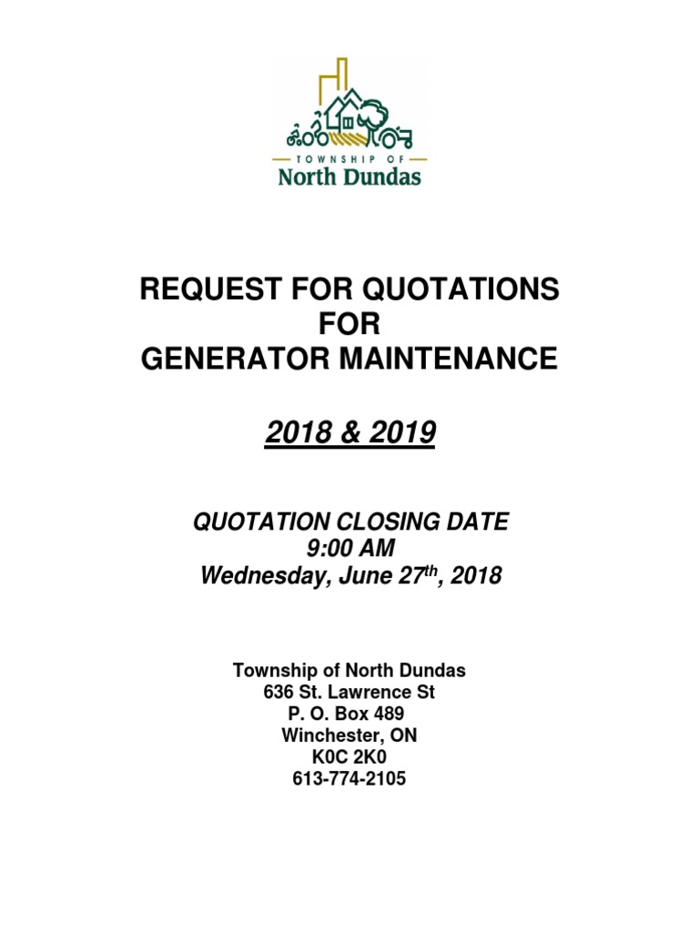 Blank Form For Regular Maintenance Contract For Generator 201819 | PDF ...