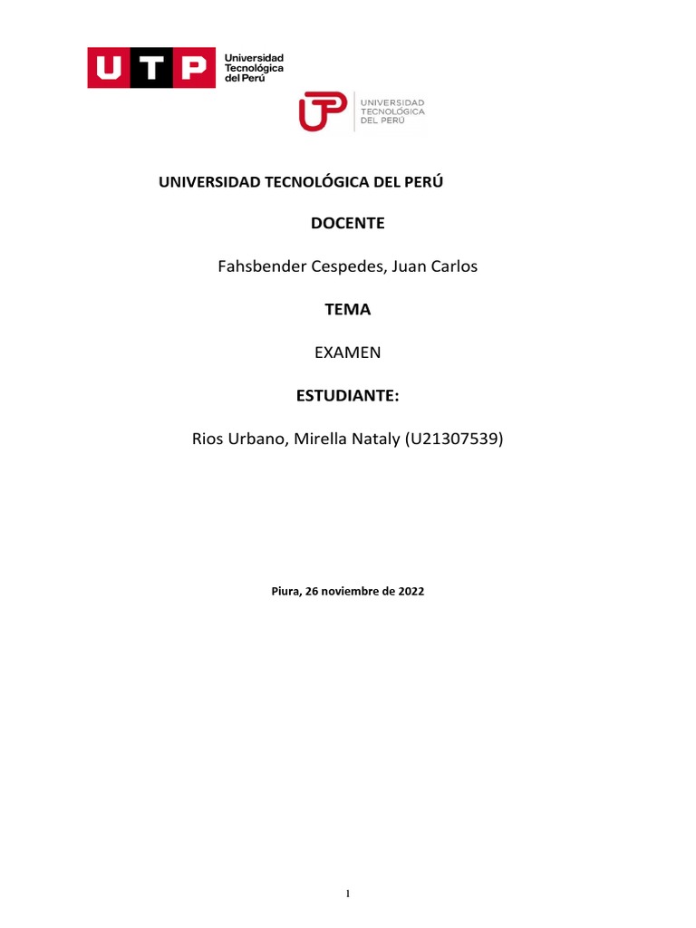 Examen 2 - Mirella Rios | PDF