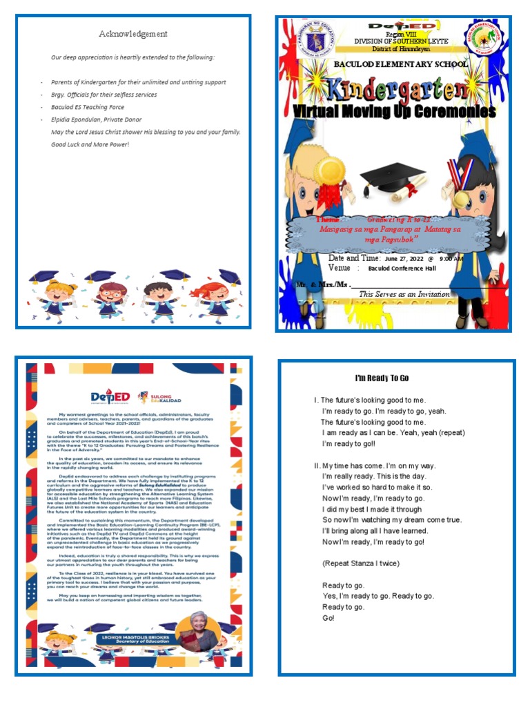 Baculod ES Moving Up Ceremony 2022 | PDF