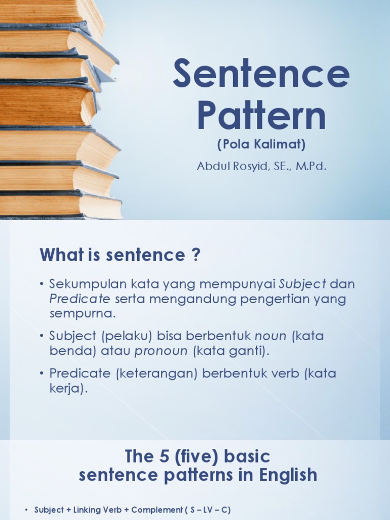 Sentence Pattern | PDF