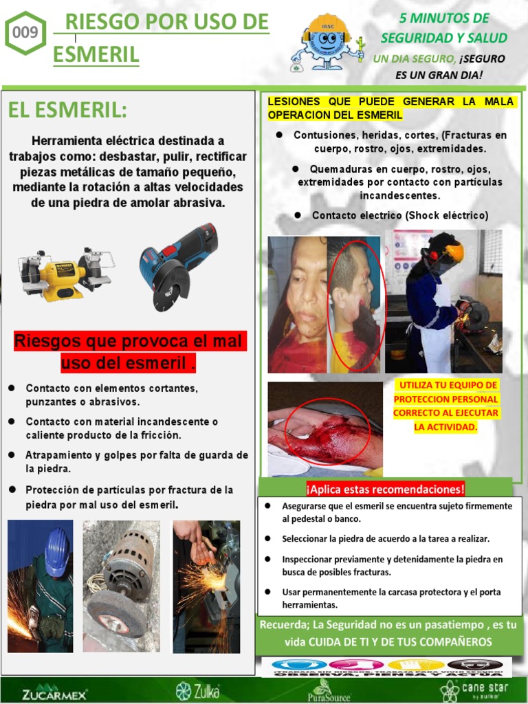 009 - Riesgo de Uso Del Esmeril | PDF | Materiales