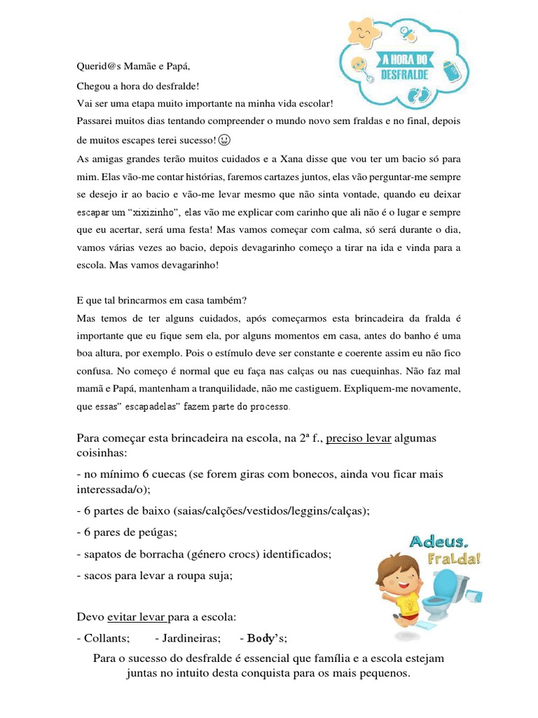 Guia Completo para o Desfralde Escolar | PDF | Bem-estar | Autoajuda