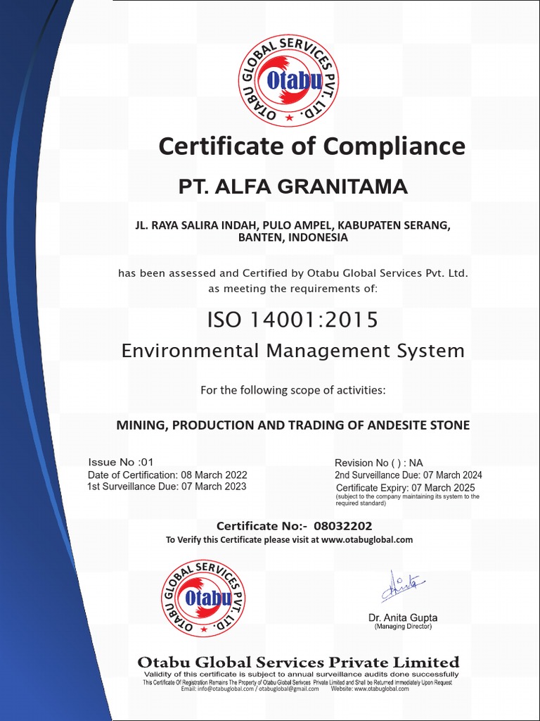 Iso Ems Pt. Alfa Granitama | PDF