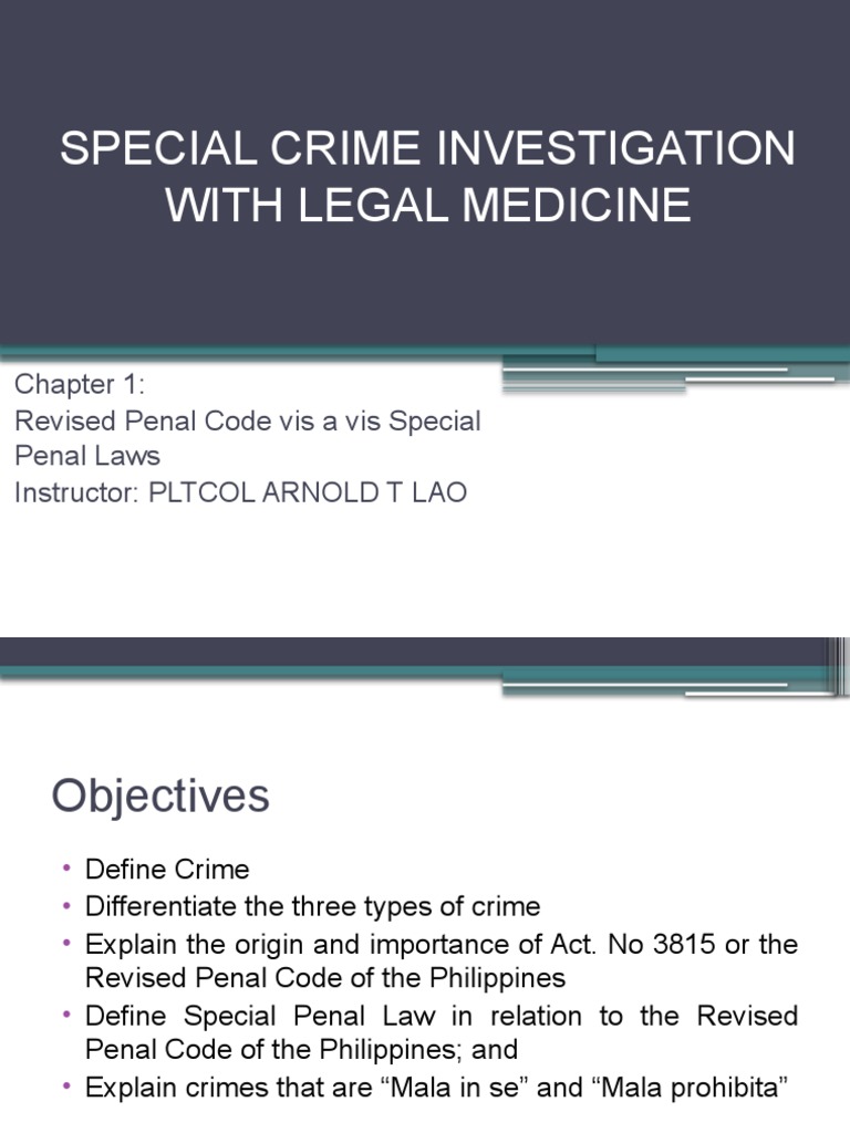 Understanding Special Crime Laws in the Philippines | PDF | Crimes ...