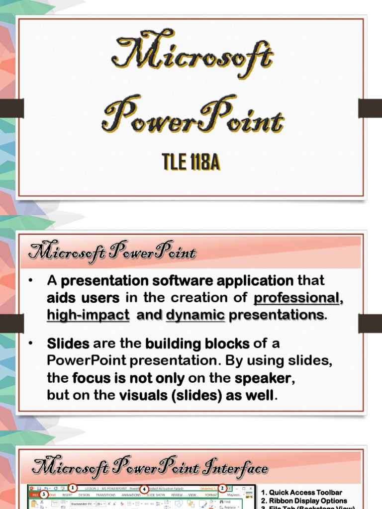 Tle 118a Lesson 1 MS Powerpoint | PDF | Hyperlink | Microsoft Power Point