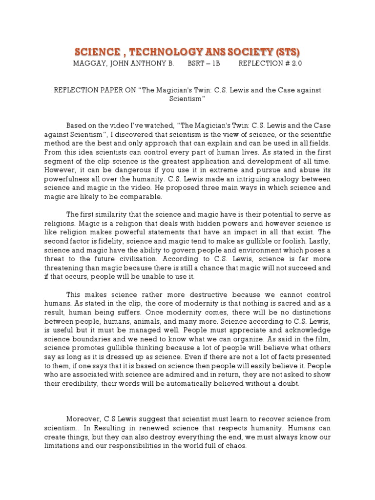 STS - Reflection 2.0 - Maggay, John Anthony B | PDF