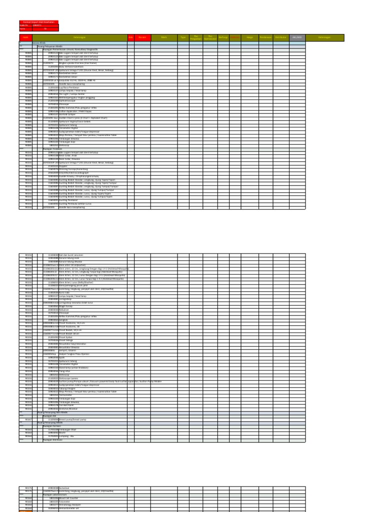 Format Import Alkes | PDF