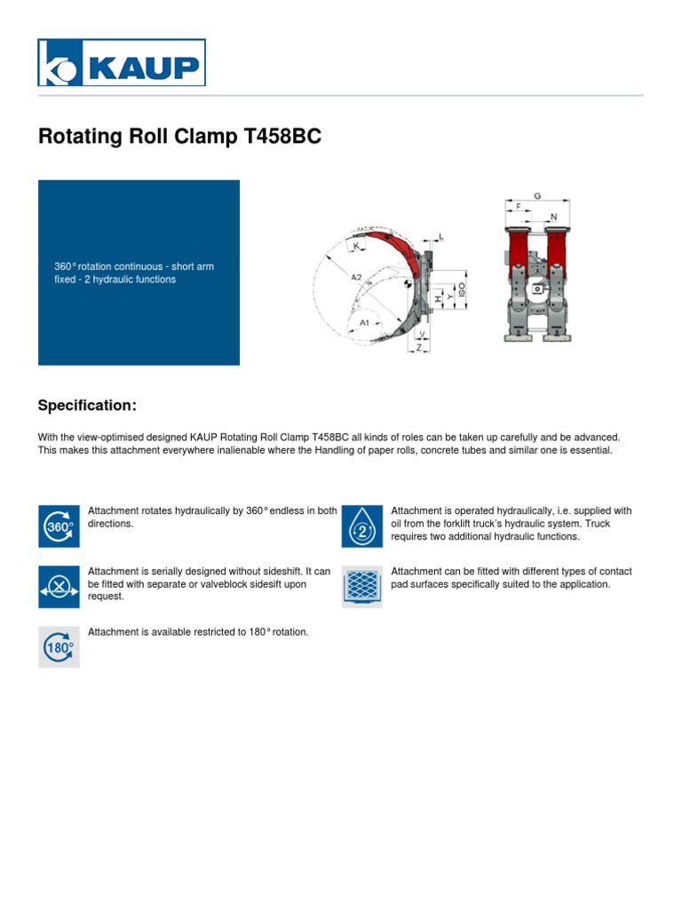 Industrial Roll Clamp Guide | PDF | Technology & Engineering