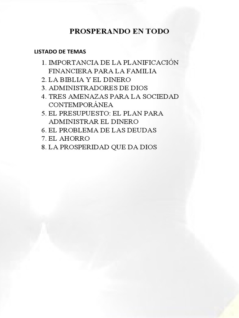 Prosperando en Todo | PDF