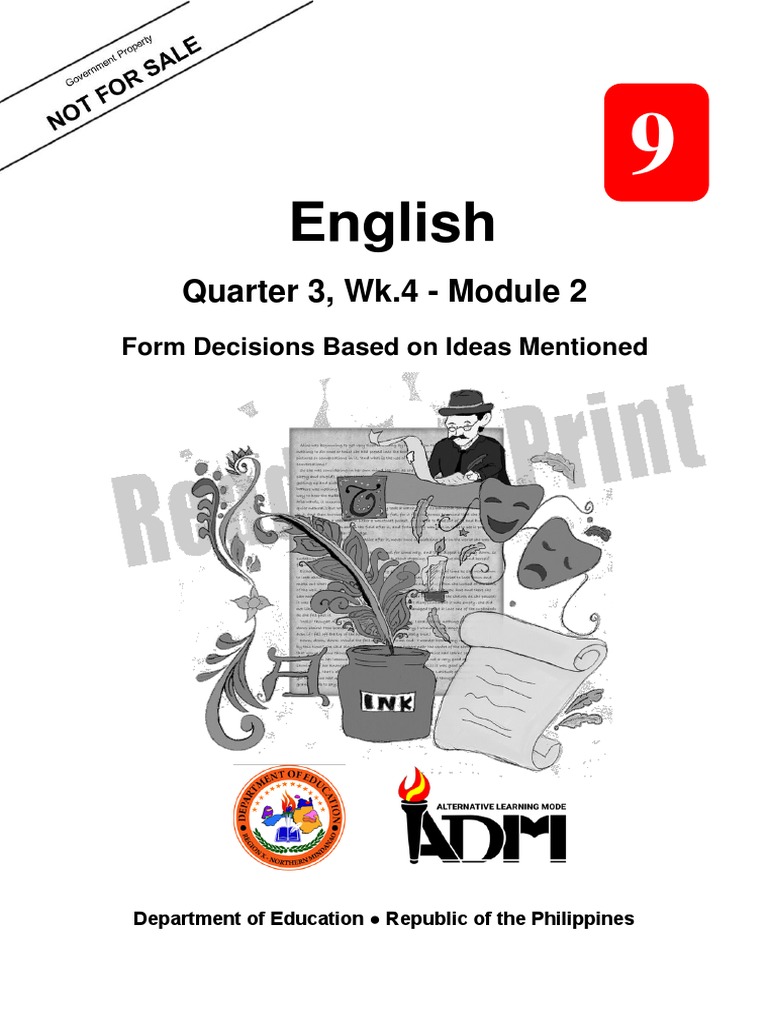 Eng9 Q3 M2 W4 Form Decisions Based On Ideas Mentioned V5 | PDF ...