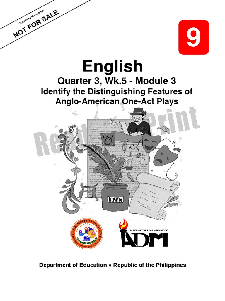 Eng9 - Q3 - M3 - W5 - Identify The Distinguishing Features of Anglo-American One-Act Plays - V5 ...