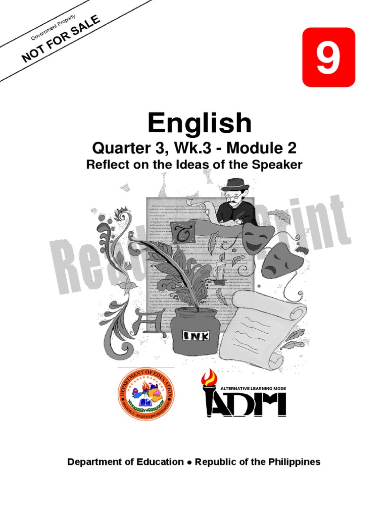 ENG9 - Q3 - M2 - W3 - Reflect On The Ideas of The Speaker - V5 | PDF ...