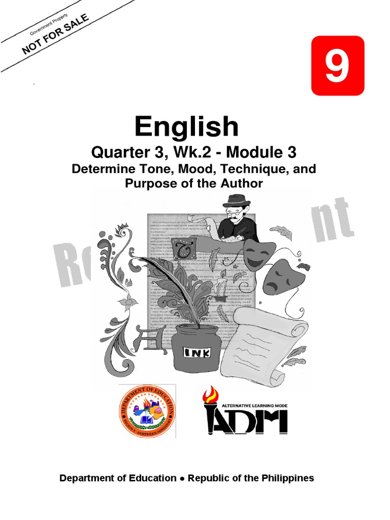 Eng9 - Q3 - M3 - W2 - Determine Tone, Mood, Technique, and Purpose of ...