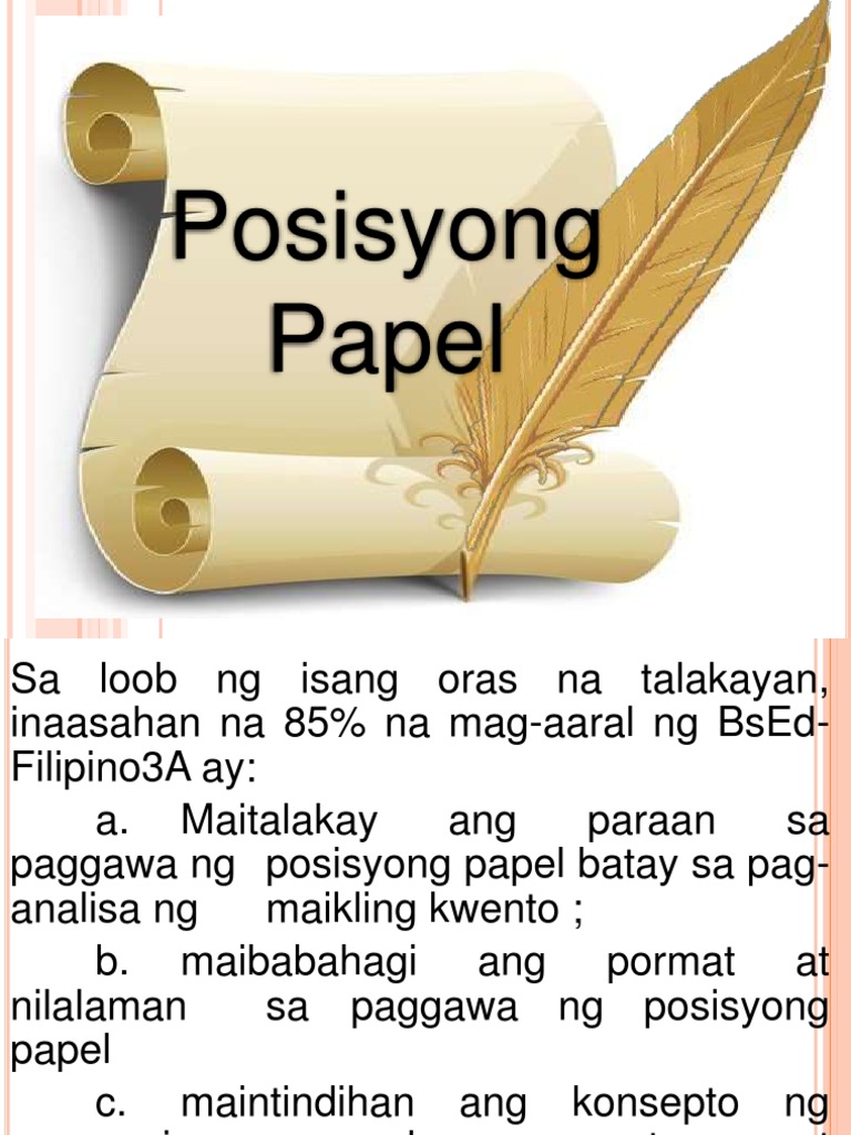 Posisyong Papel | PDF