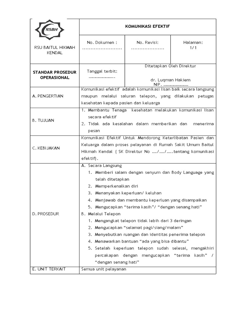 Spo Komunikasi Efektif | PDF