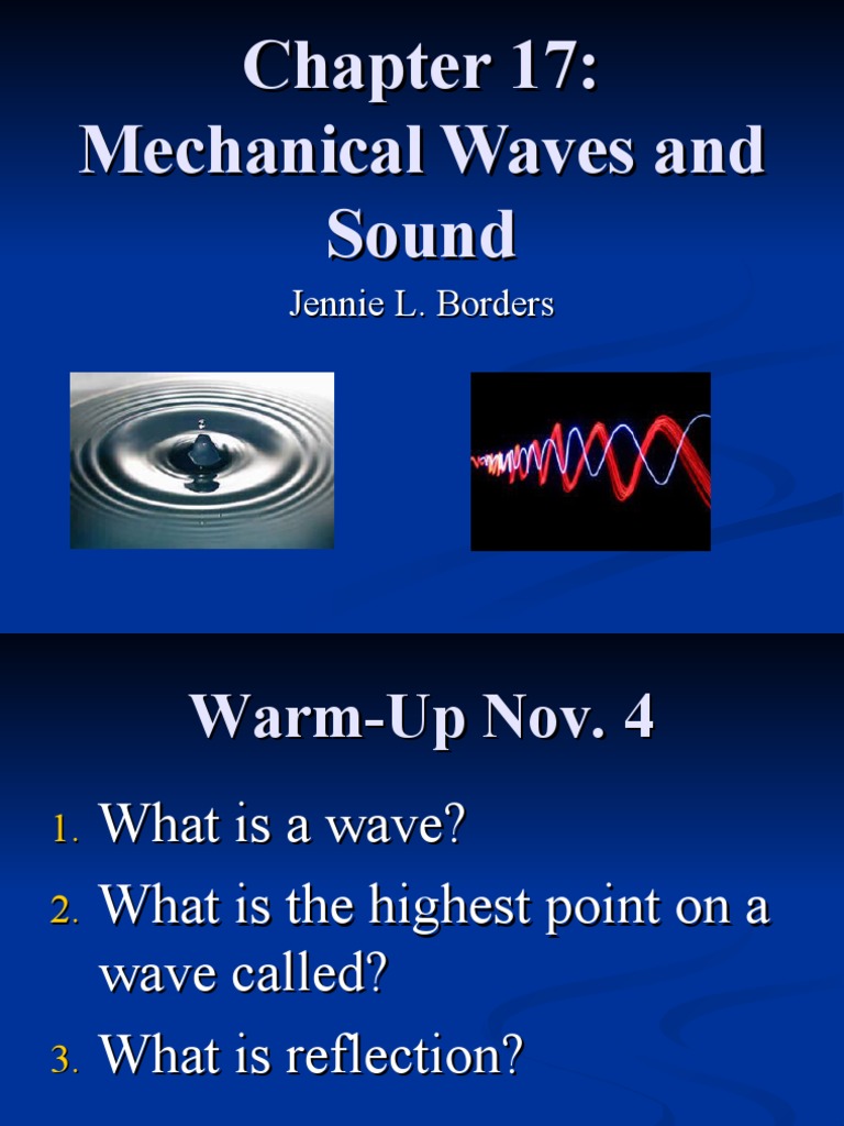 Mechanical Waves and Sound Explained | PDF | Sound | Waves