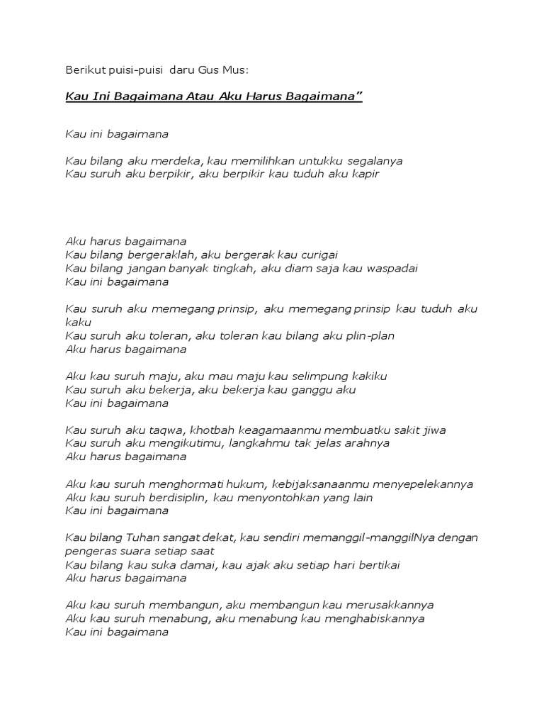 Puisi Gus Mus | PDF