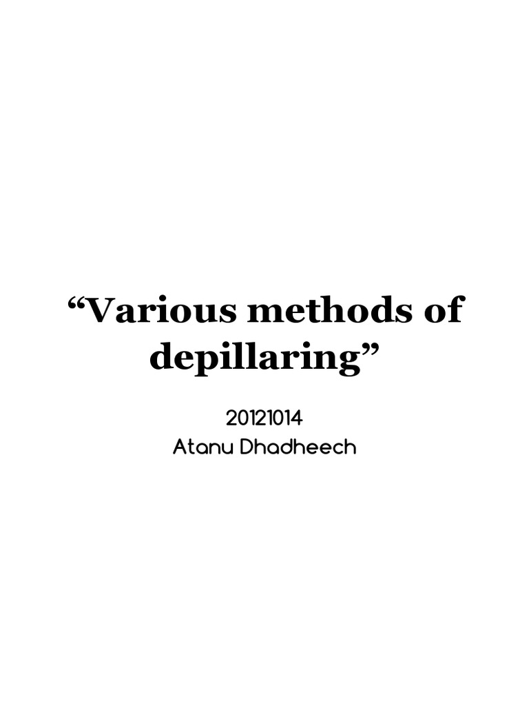 Various Methods of Depillaring | PDF | Coal Mining | Mining