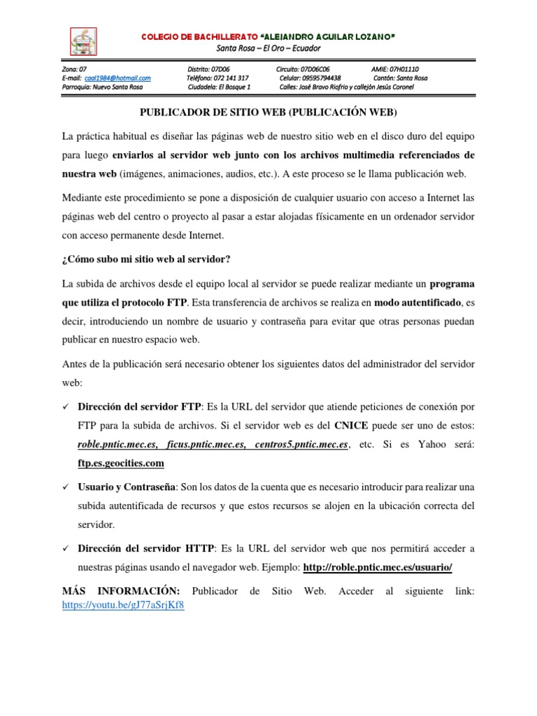 2bti - Diseño y Desarrollo Web - Material Primer Parcial | PDF | Nombre de dominio | Red mundial