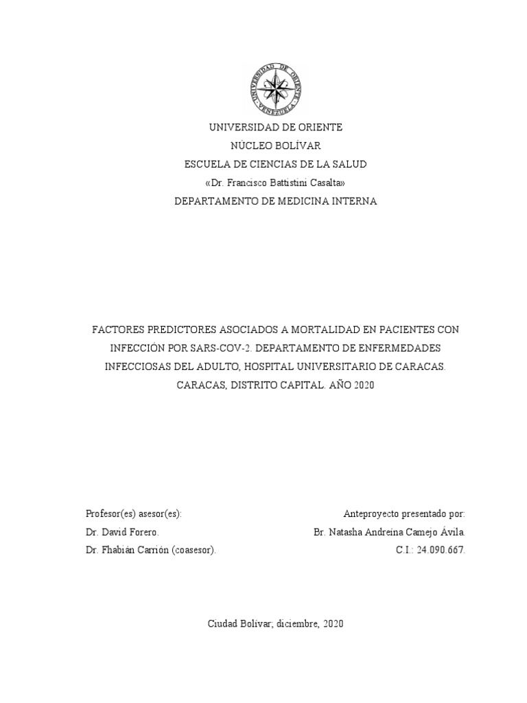 Modelo de Anteproyecto | PDF | Cuidado de la salud | Salud pública