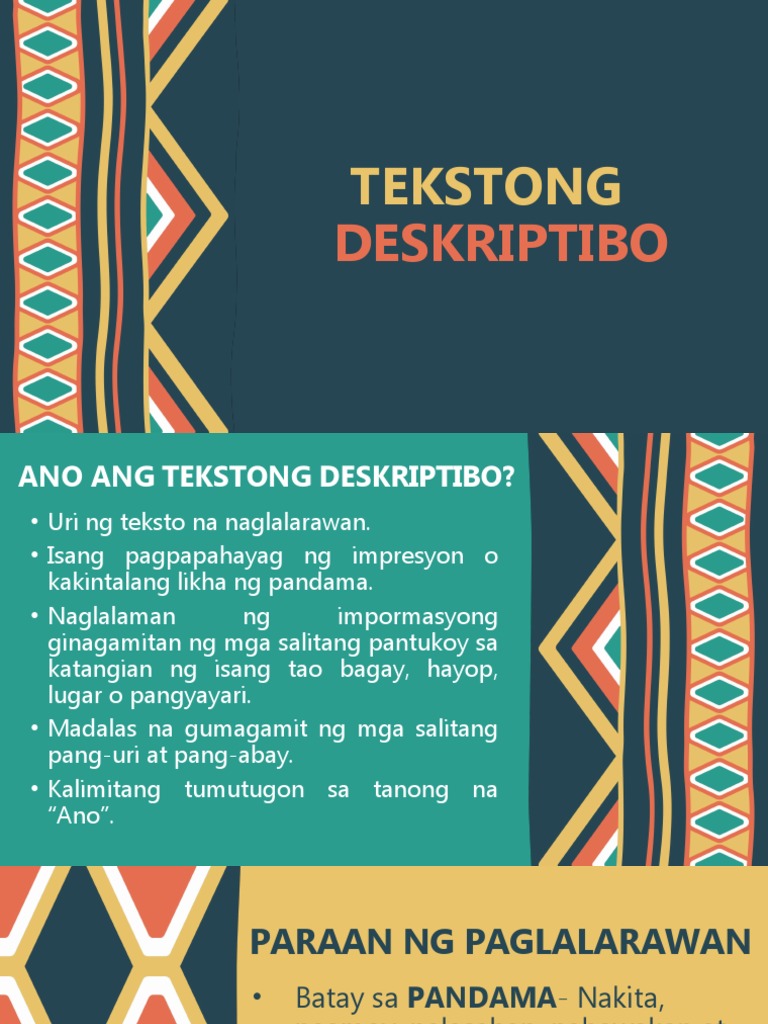 Tesktong Deskriptibo | PDF