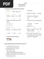 Soal Matematika Kelas 1 Bab 1 | PDF | Olahraga & Rekreasi | Griya & Taman