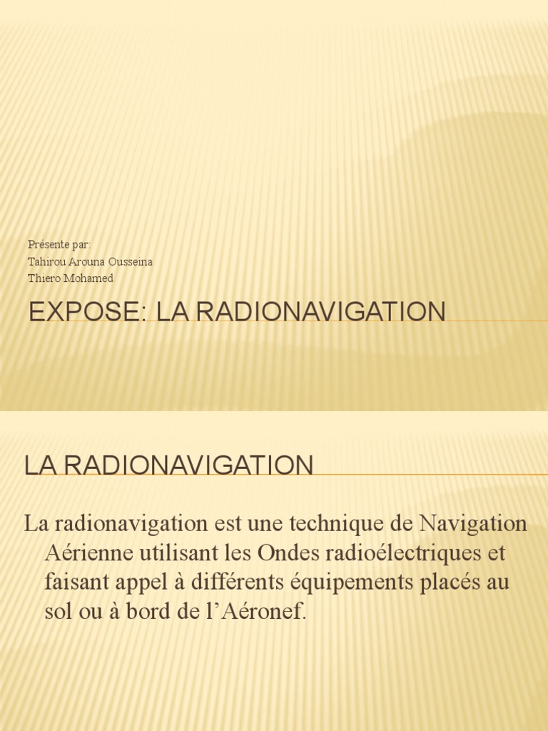 Radio Navigation | PDF | Transpondeur (Aviation) | Aéronautiques