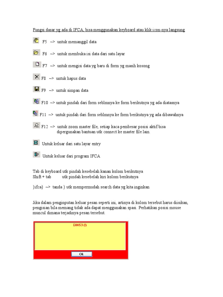 Fungsi Dasar Keyboard IFCA | PDF