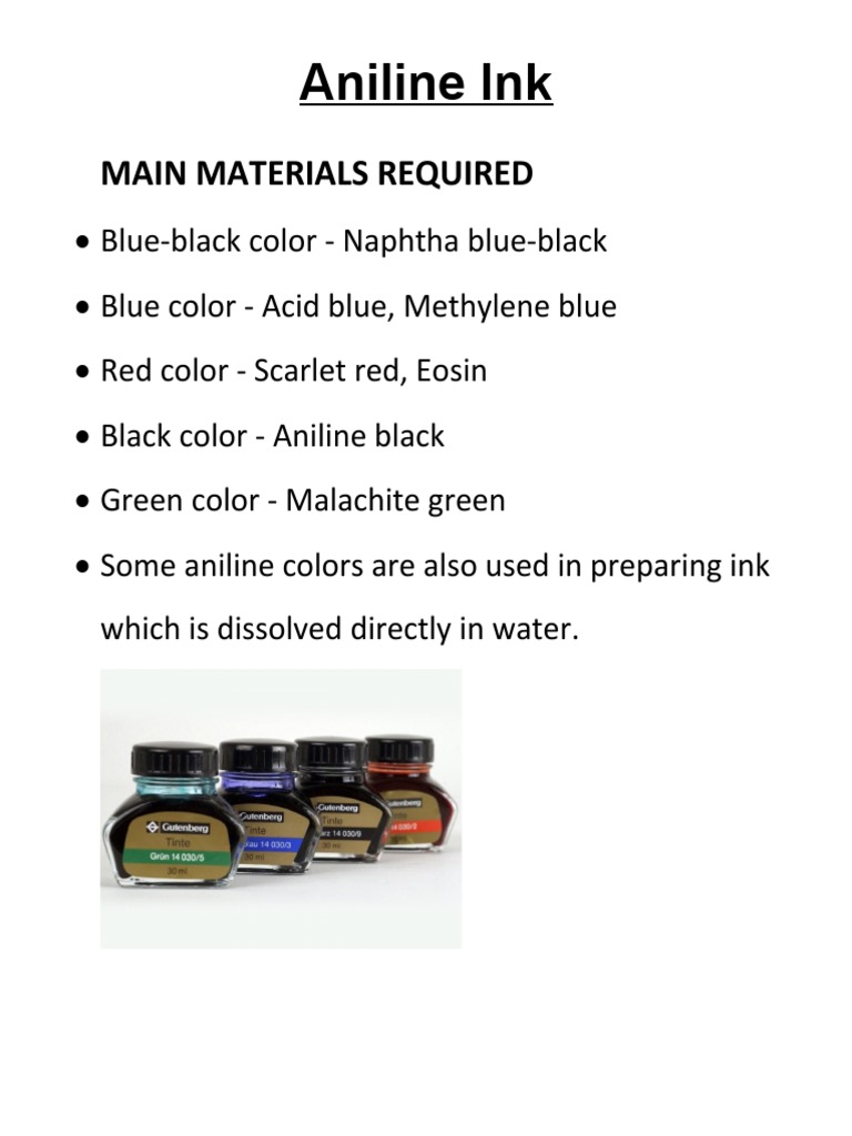 Aniline Ink | PDF