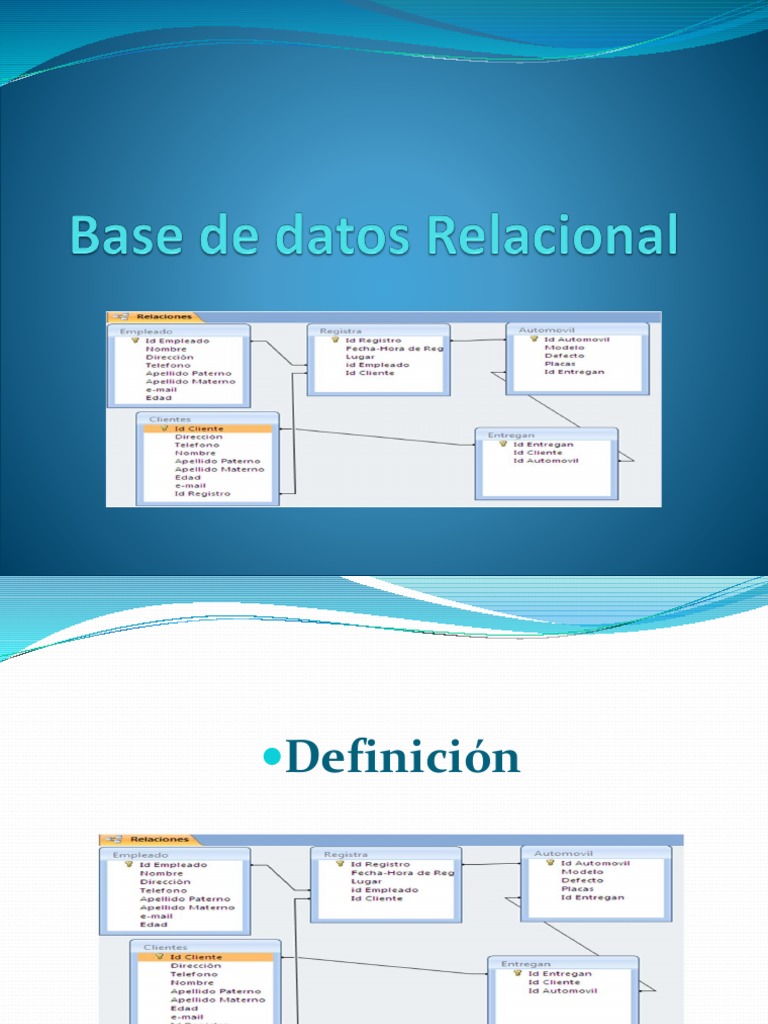03 Base de Datos Relacional | PDF | Base de datos relacional | Bases de datos