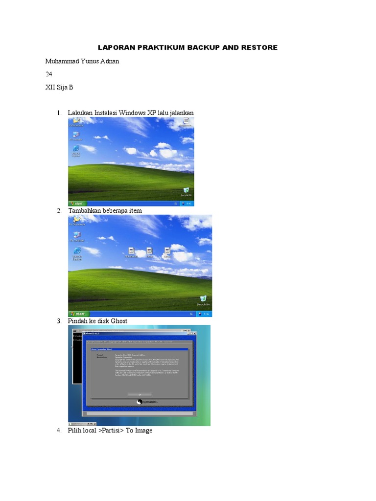Praktikum Backup dan Restore Windows XP | PDF