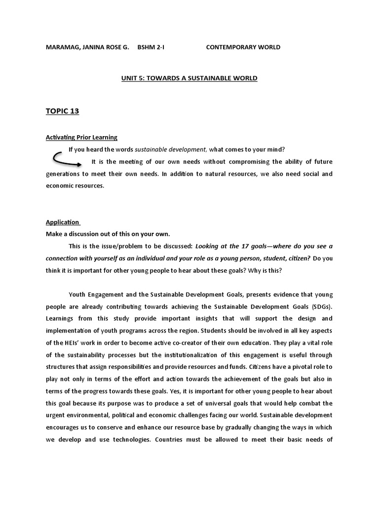 Unit-5 - Janina Rose Maramag | PDF | Sustainability | Food Security