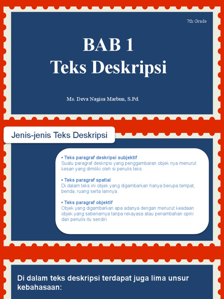 BAB 1 Teks Deskripsi Fix | PDF