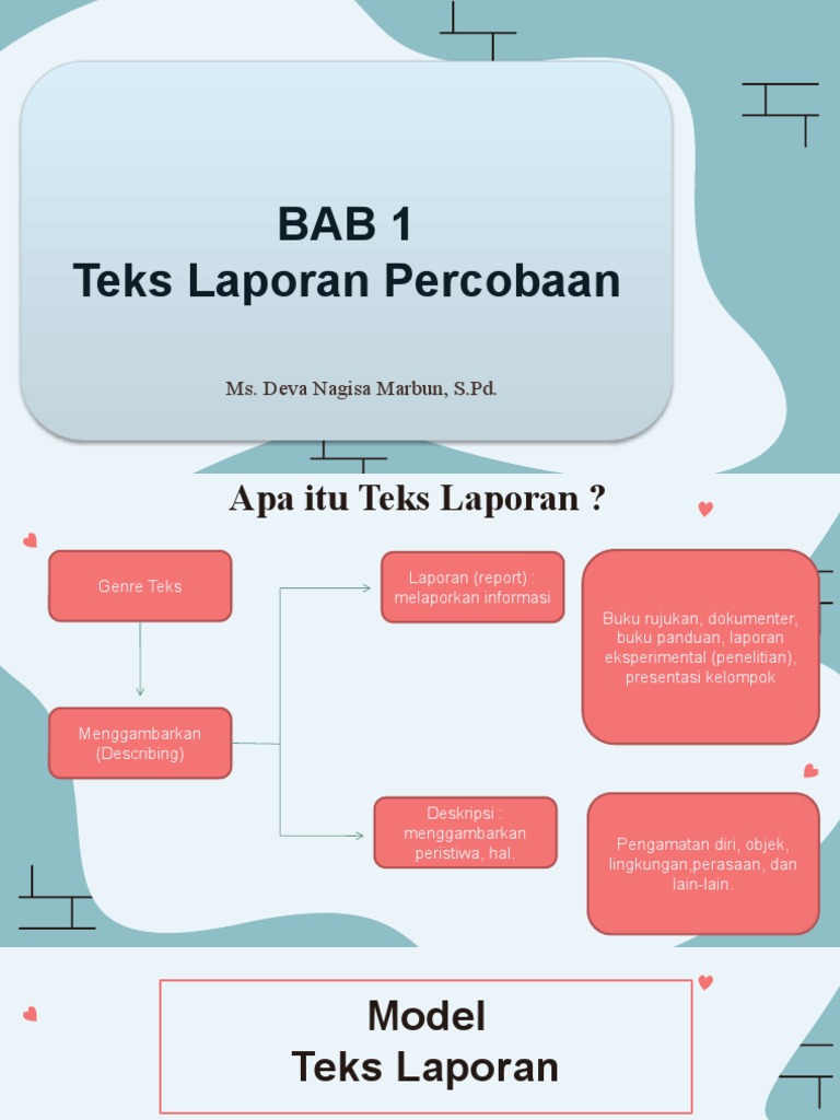 Panduan Teks Laporan Percobaan | PDF
