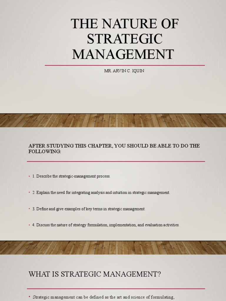 Chapter 1 Intro To Strat | PDF | Strategic Management | Goal