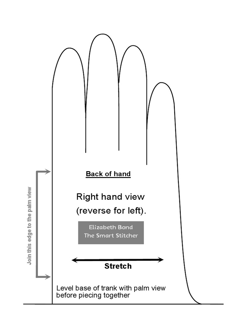 Free Leather Glove Sewing Template | PDF | Glove | Hand