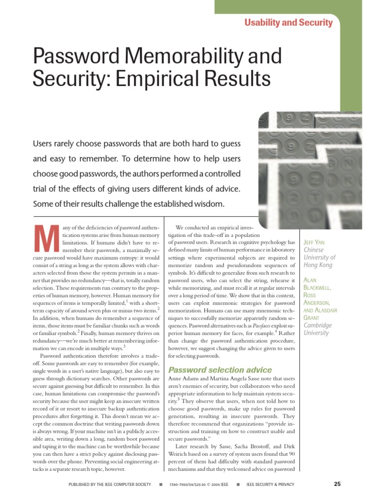 Jyan Ieee PWD | PDF | Password | Usability