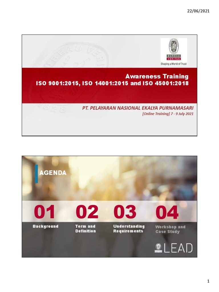 Awareness QHSE 9K 14K 45K - EN - PNEP | PDF | Occupational Safety And ...