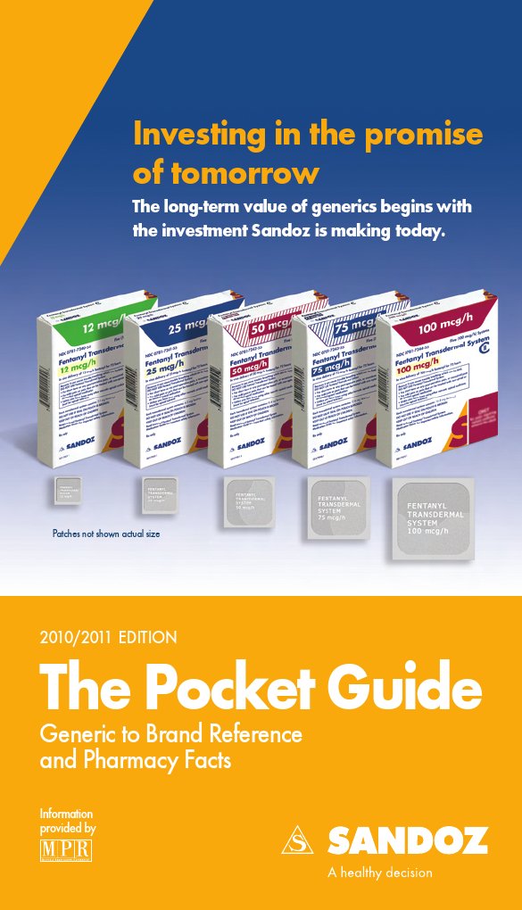 Sandoz 2010 - 2011 Pocket Guide | Generic Drug | Medical Prescription