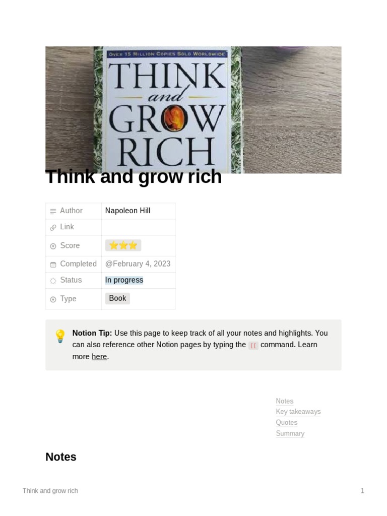 Think and Grow Rich | PDF