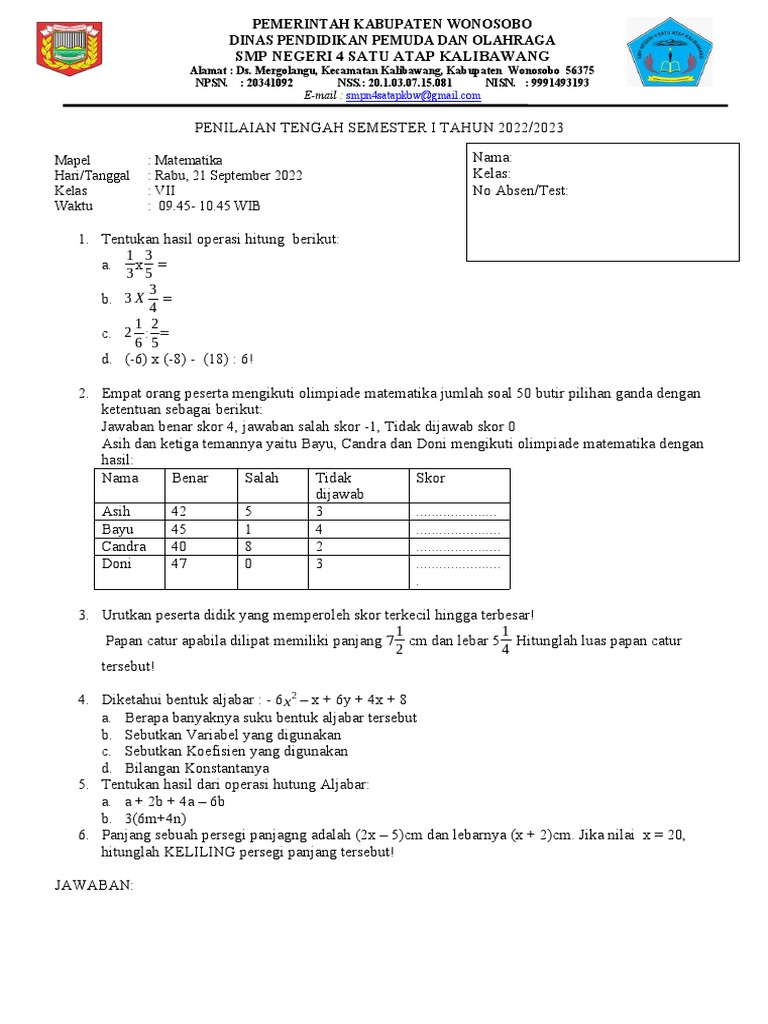 Soal Pts | PDF | Metode & Bahan Ajar