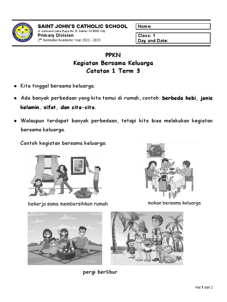 Kegiatan Bersama Keluarga di PPKN | PDF | Kesehatan Holistik