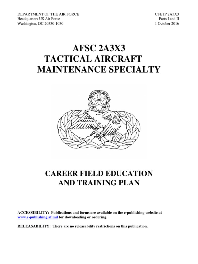 CFETP for Tactical Aircraft Maintenance | PDF | Professional ...
