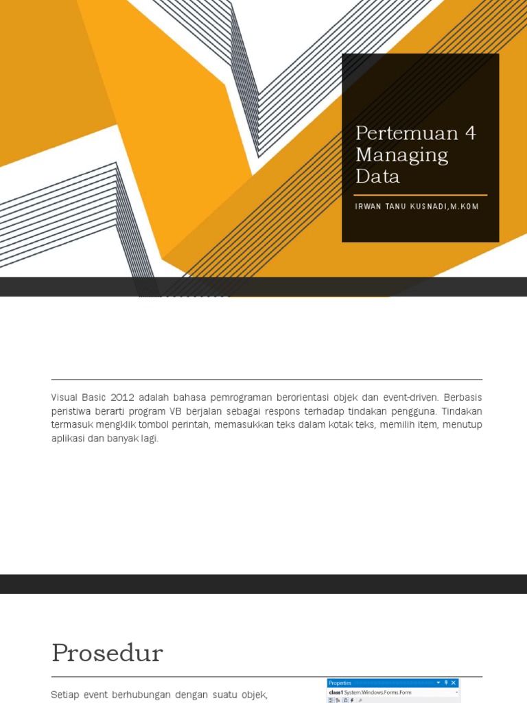 Pemrograman Visual Materi 4 | PDF | Karier & Perkembangan | Bisnis